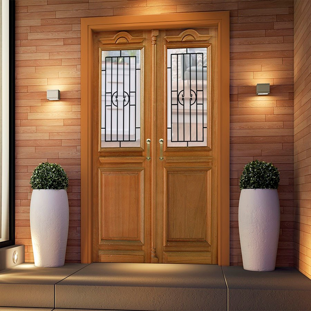 PORTA DUPLA DE MADEIRA MACIÇA MD 650 - Madel